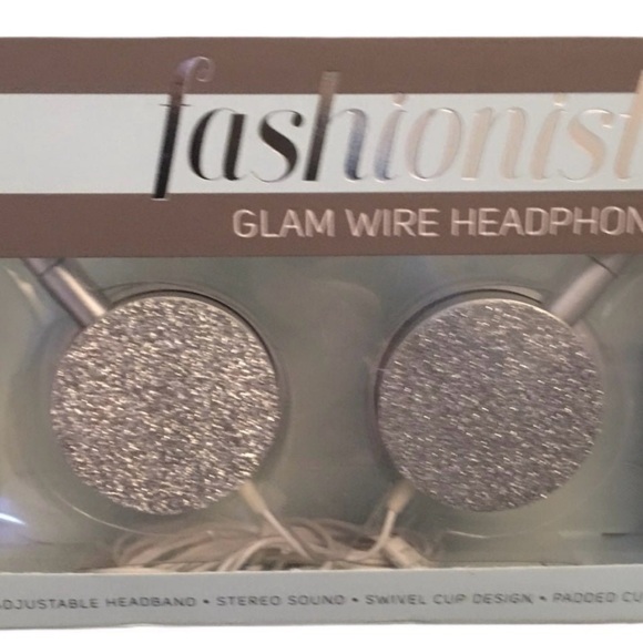 Headphones | New Fashionista Silver Glitter Wired Headphones | Poshmark